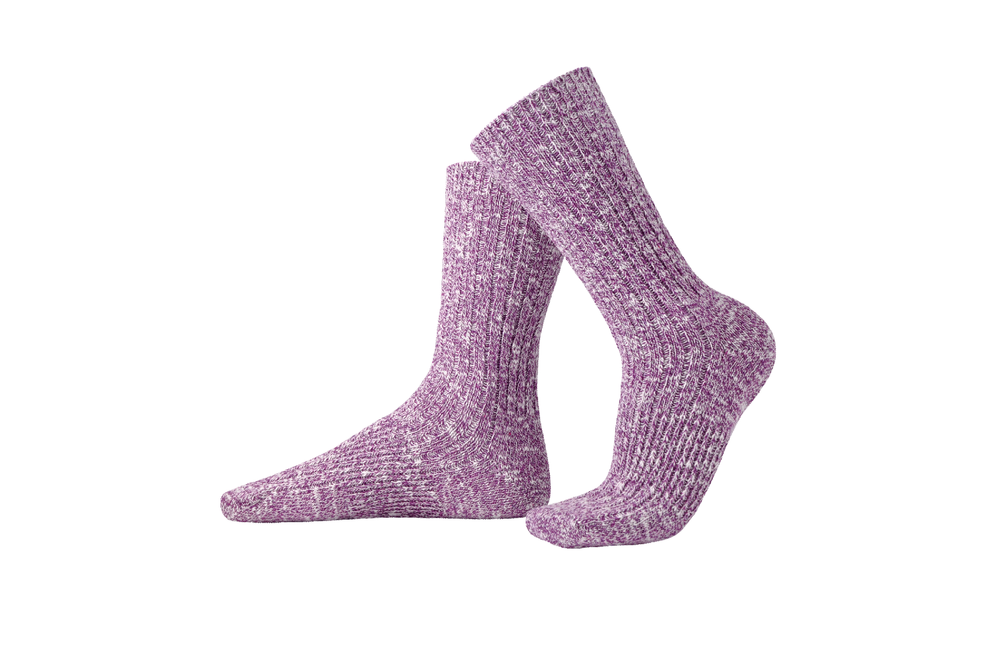 Plum Ragg Socks | Cozy, Recycled Cotton Socks | Solmate Socks